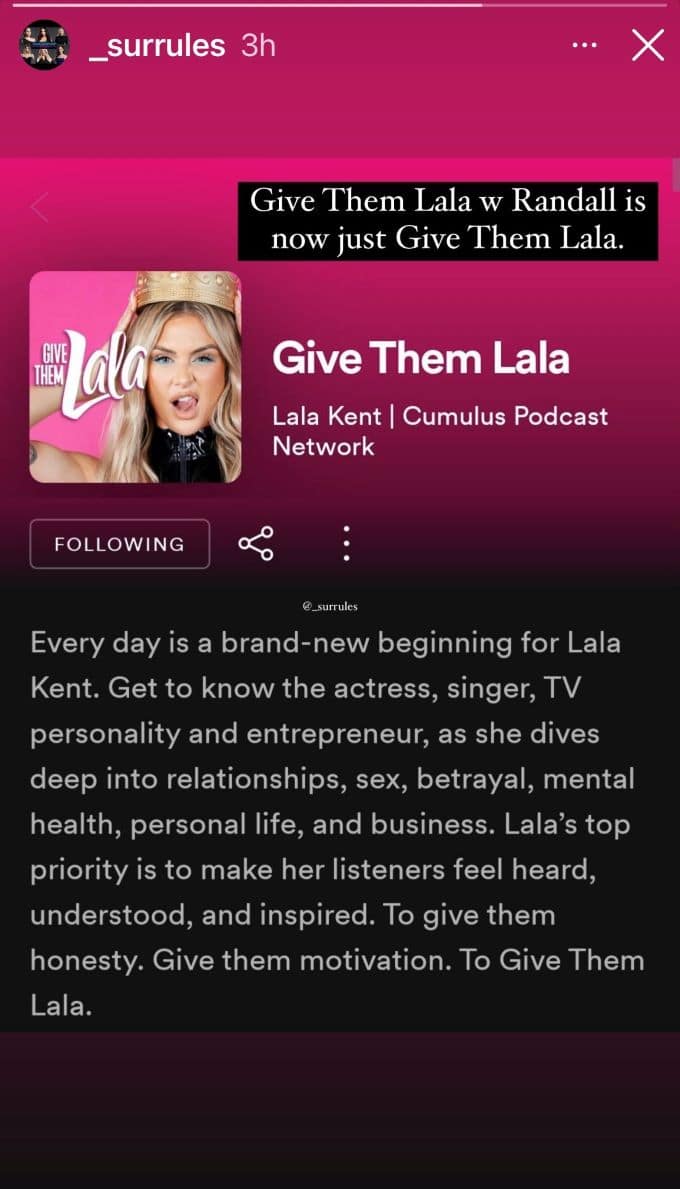 Vanderpump Rules: Lala Kent rebrands podcast after split with ex-fiance ...