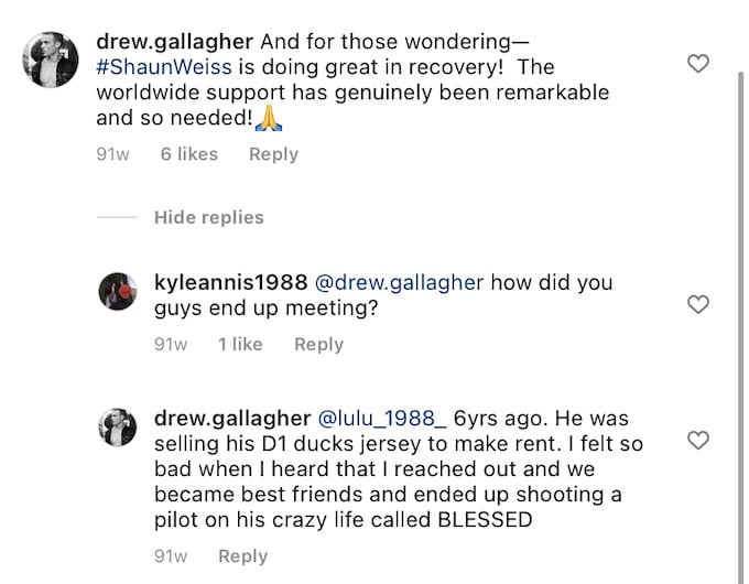 Drew Gallagher shares Shaun Weiss before and after shots as Mighty ...