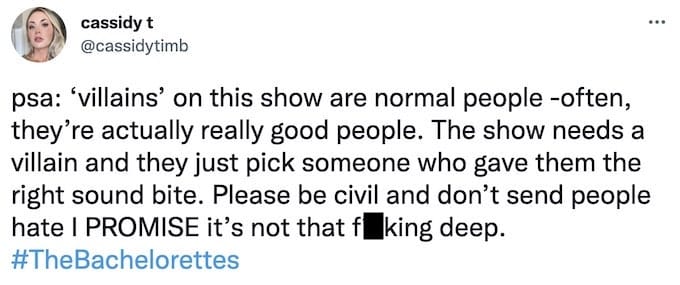 The Bachelor villain Cassidy Timbrooks wishes 'evil on all my enemies'