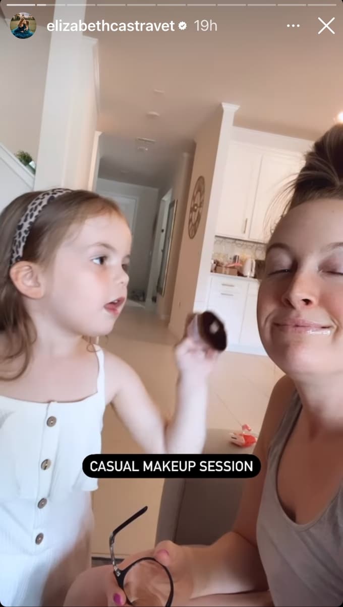 Elizabeth Potthast has adorable ‘makeup session’ with daughter Eleanor ...