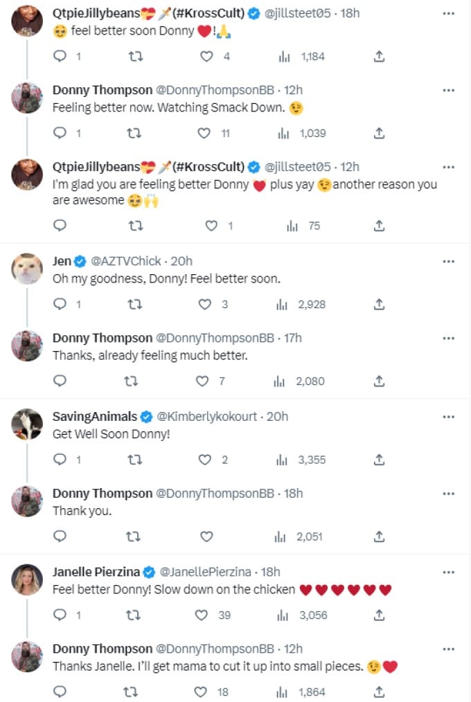 Donny Thompson from Big Brother 16 shares a health scare